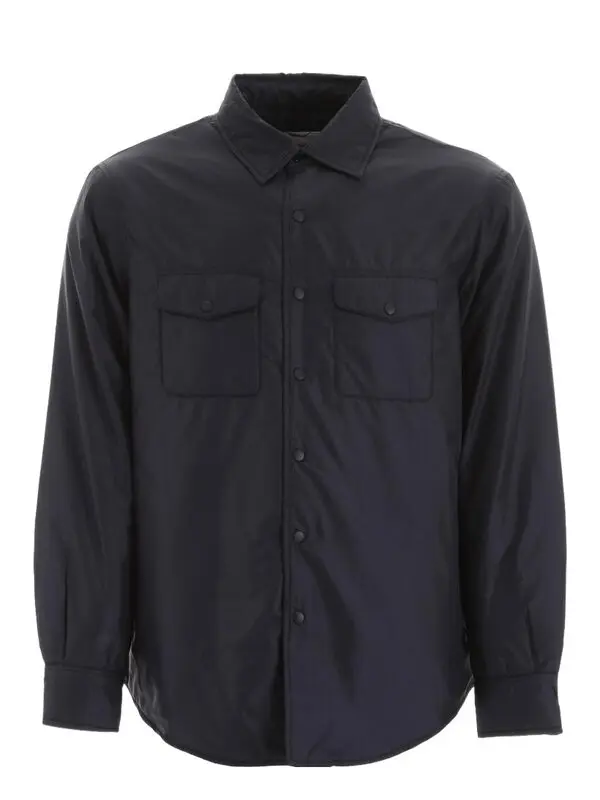 Aspesi Chest-pocketed Buttoned Shirt Jacket - Black