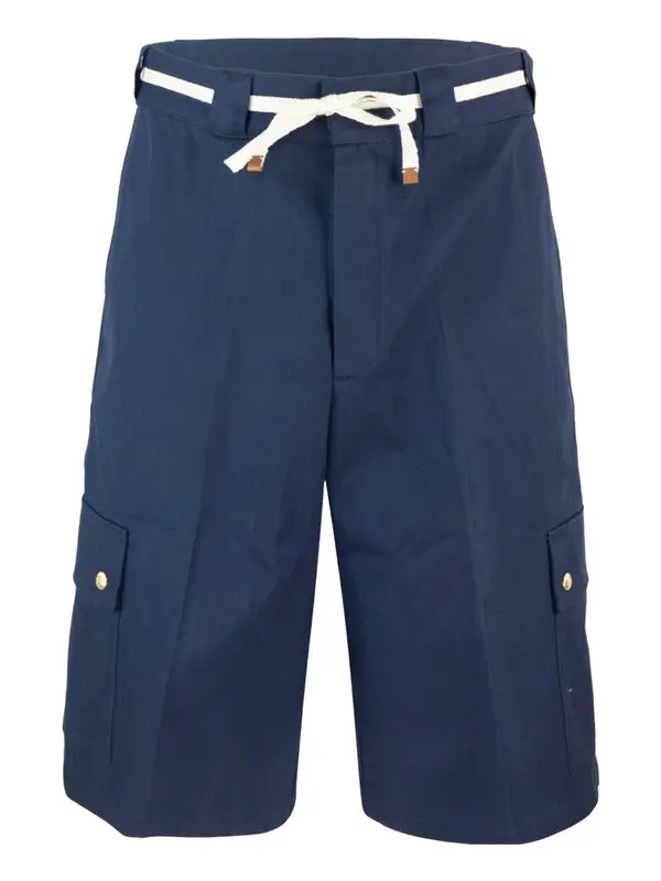 Drole De Monsieur Le Short Workwear Chevron Shorts - Blue