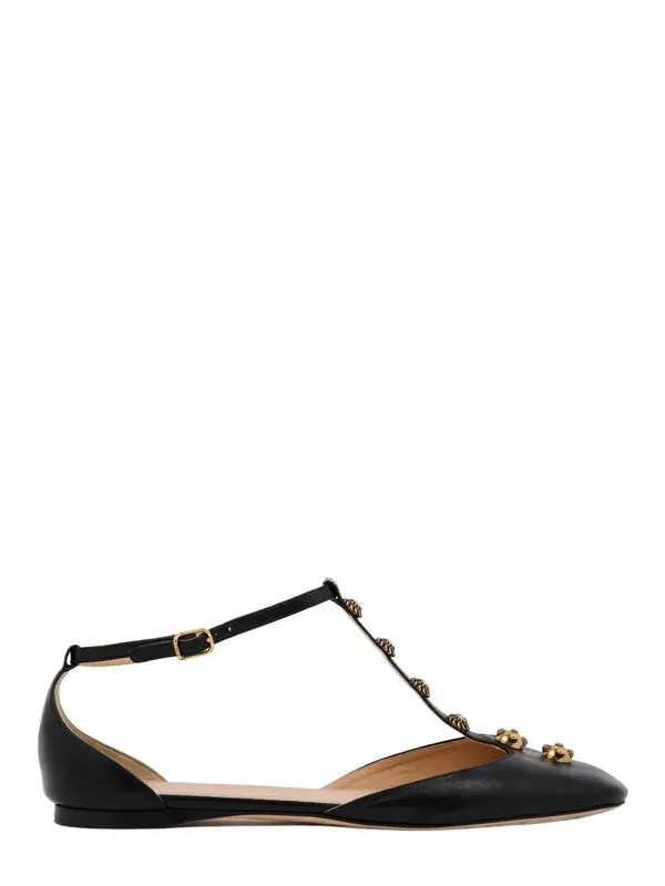 Chloé Celeste Ballet Flats With Stud Embellishments - Black
