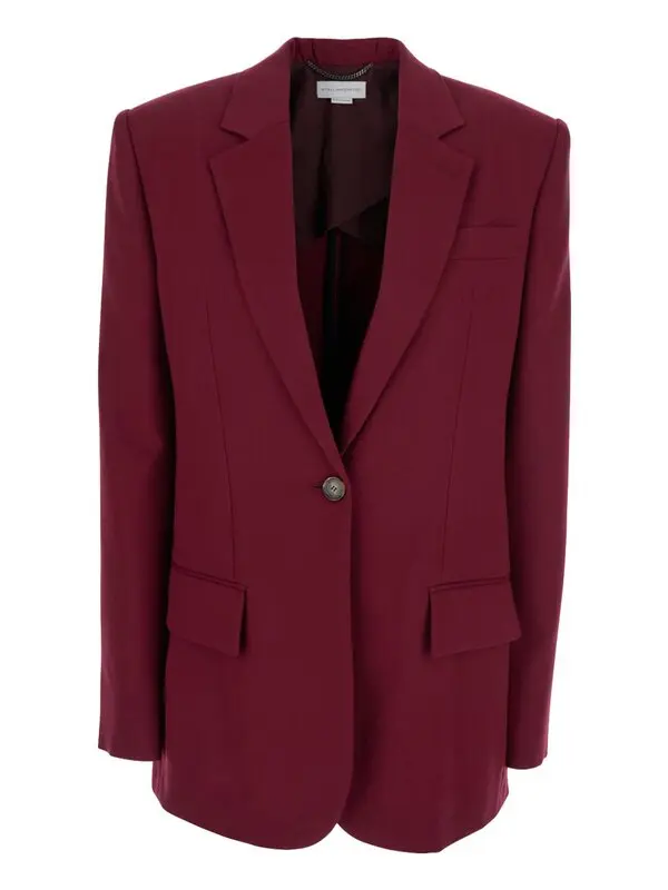 Stella McCartney Single-breasted Flannel Jacket - Red