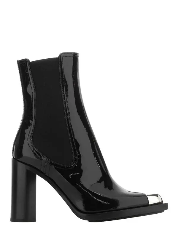 Alexander McQueen Block Heel Ankle Boots - Black