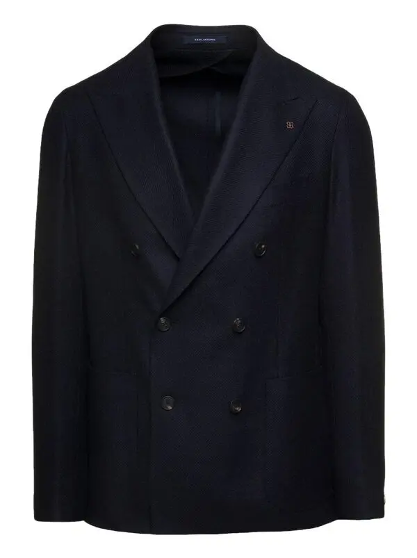 Tagliatore Peak-lapels Double-breasted Blazer - Black