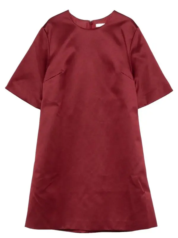 BY MALENE BIRGER Crewneck Short Sleeve Dress - Red