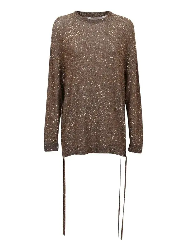 Stella McCartney Sequined Long-sleeve Pullover - Brown