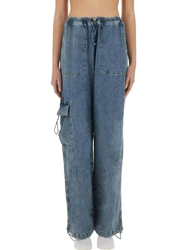 Moschino Relaxed Fit Cargo Jeans - Blue