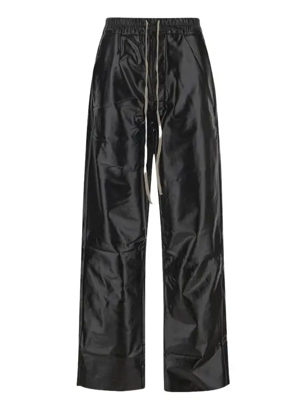 Rick Owens Wide-leg Faux-leather Trousers - Black