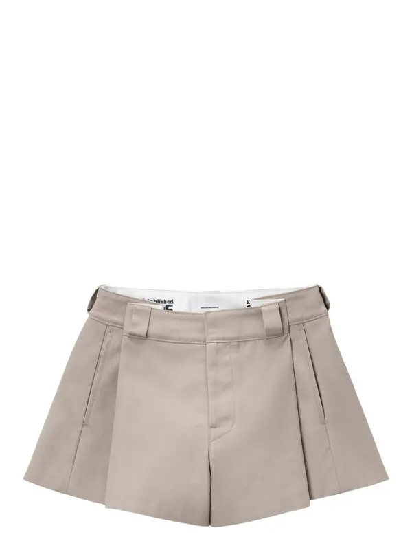 Alexander Wang Box-pleated Shorts - Khaki