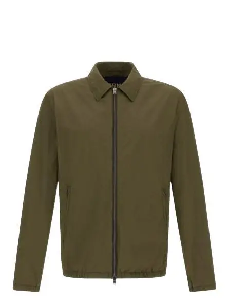 Herno Classic Collar Zip-up Shirt Jacket - Green
