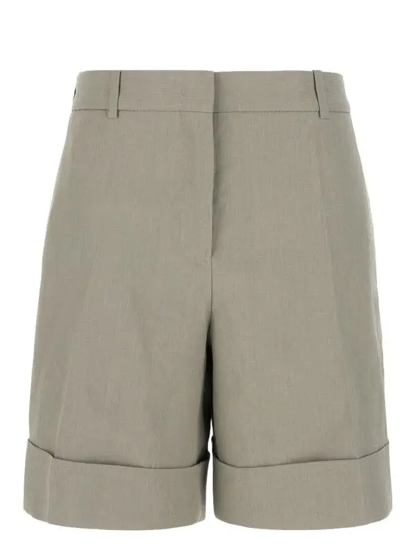 JIL SANDER Tailored Linen Shorts - Nude