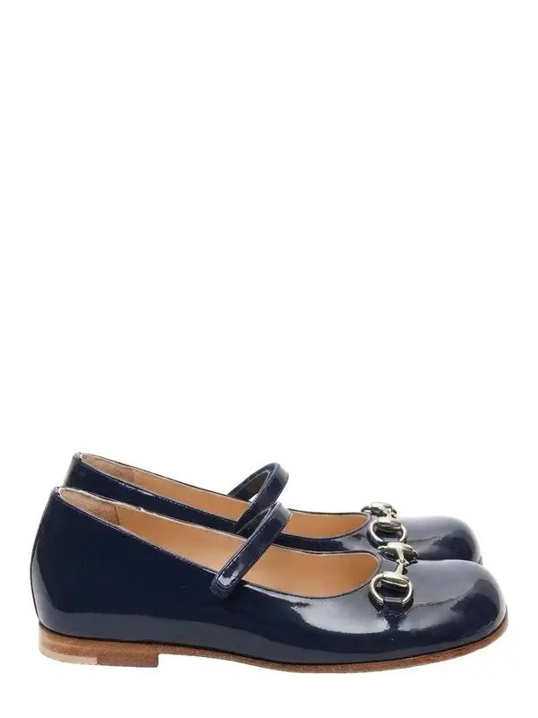 Gucci Horsebit Detail Ballerina Flats - Blue