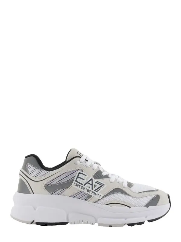 EA7 Lace Up Sneakers - White/black