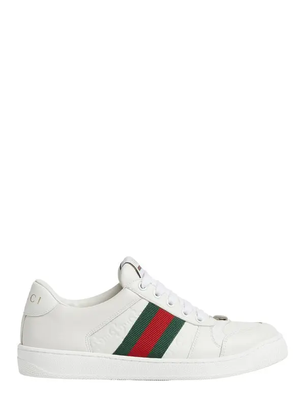 Gucci Stripe Detailed Low-top Sneakers - White
