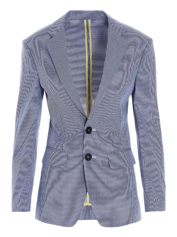 Dsquared2 Micro Check Dean Blazer - Blue