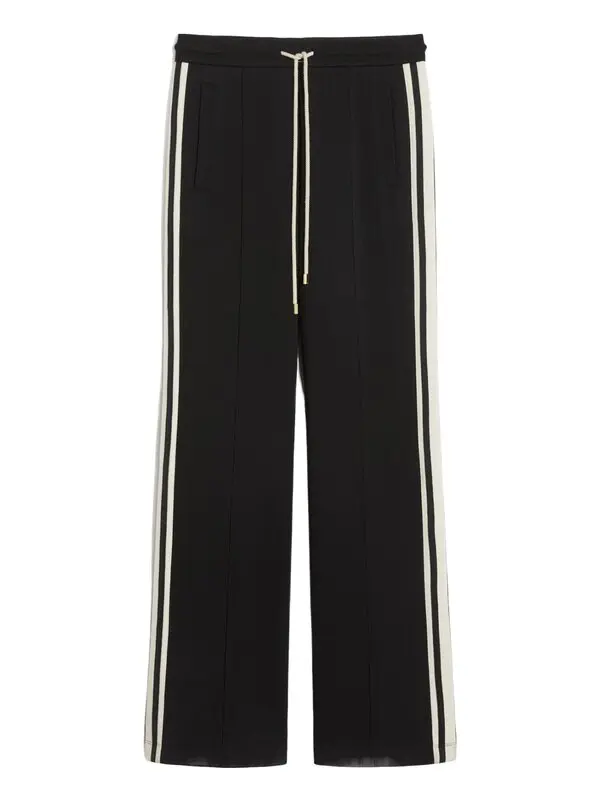 Max Mara Cotton Jersey Trousers With Drawstring Waist - Black