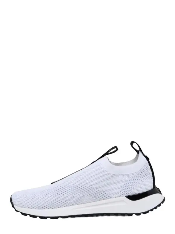 Michael Kors Logo Tape Detail Knit Sneakers - White