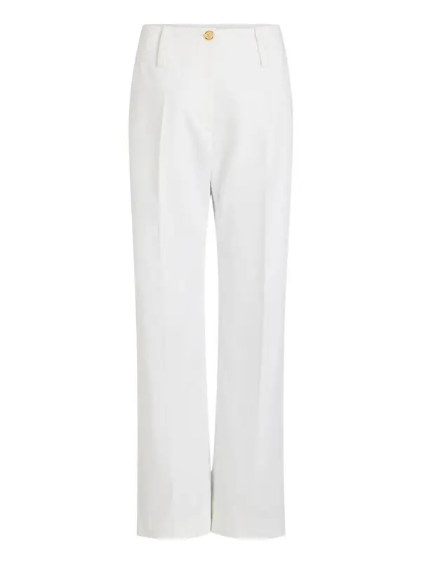 PATOU Straight-leg Gabardine Trousers - White