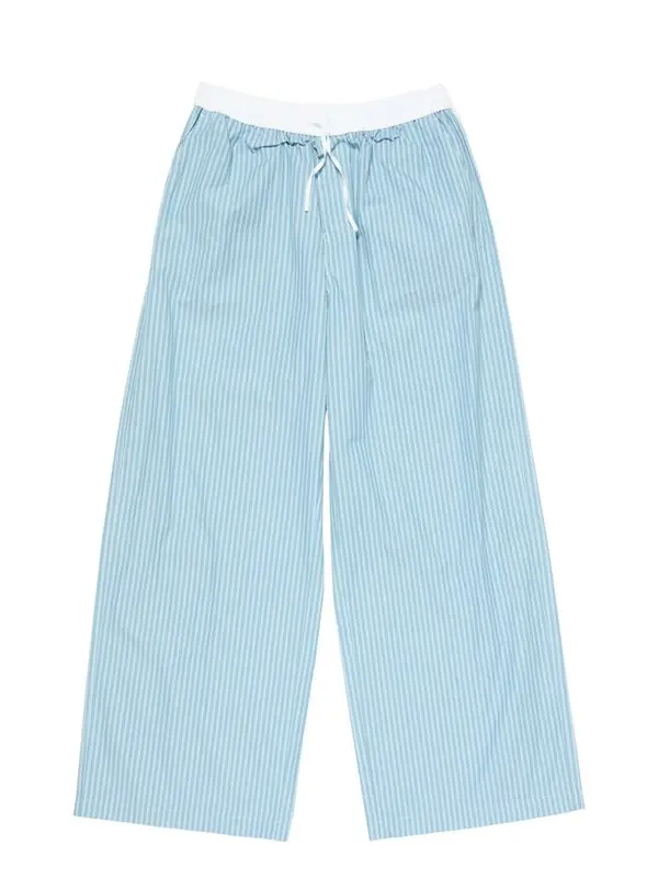 Acne Studios Striped Cotton Trousers - Blue