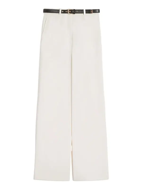 Max Mara Belted Wide-leg Trousers - Beige