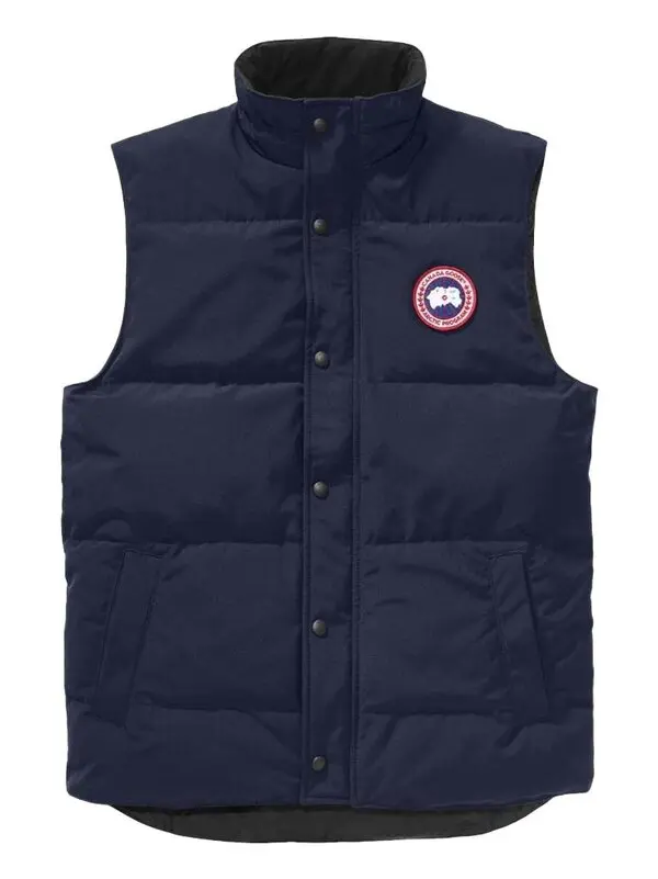 Canada Goose Puffer Gilet With Logo Patch - Navy Blue