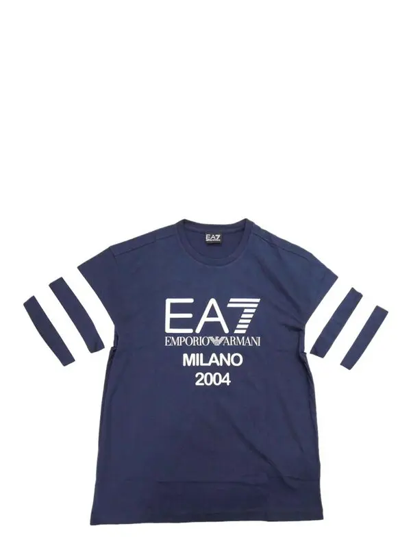 EA7 Logo Short-sleeved T-shirt - Blue