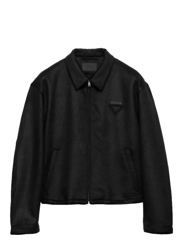 Prada Wool And Cashmere Blouson Jacket - Black