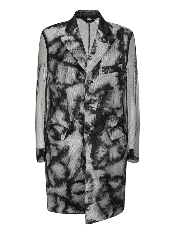 Comme Des Garçons Sheer Patterned Jacket - Gray