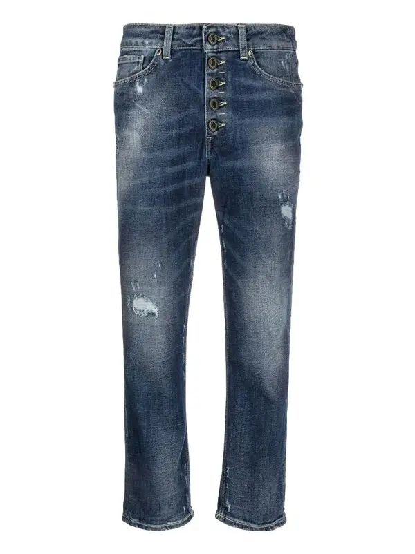 DONDUP Distressed Crop Jeans - Blue