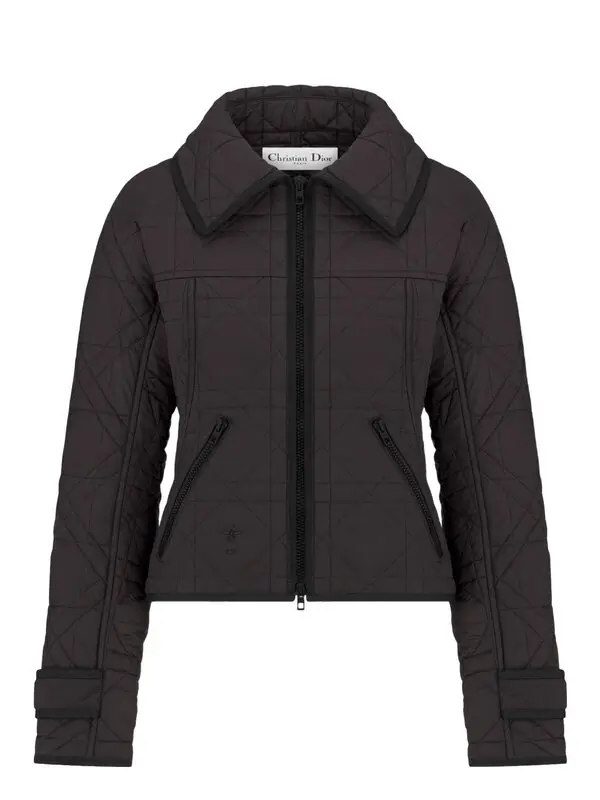 Dior Quilted Macrocannage Fitted Jacket - Black