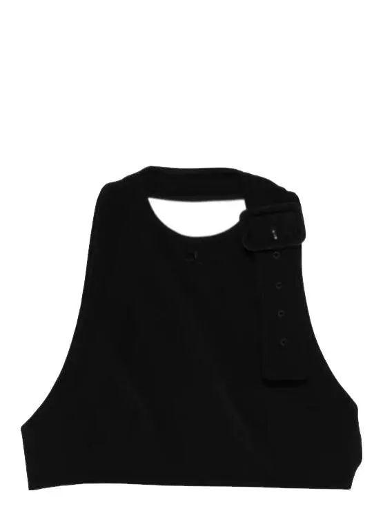 COURREGES Halter Neck Top - Black