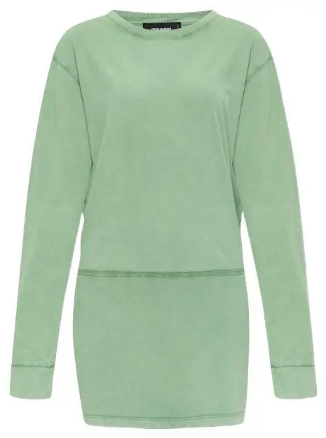 Dsquared2 Long Sleeve Handwritten Logo Mini Dress - Green