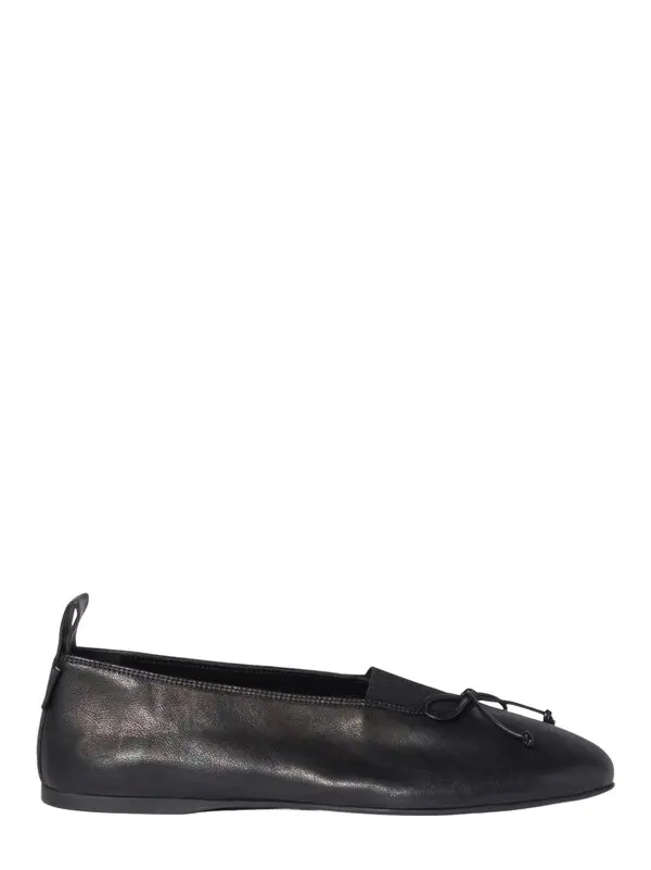 Miu Miu Round Toe Ballerinas - Black