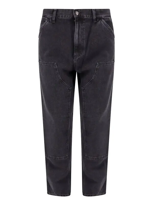 Carhartt Work In Progress Double Knee Jeans - Black Stone Washed