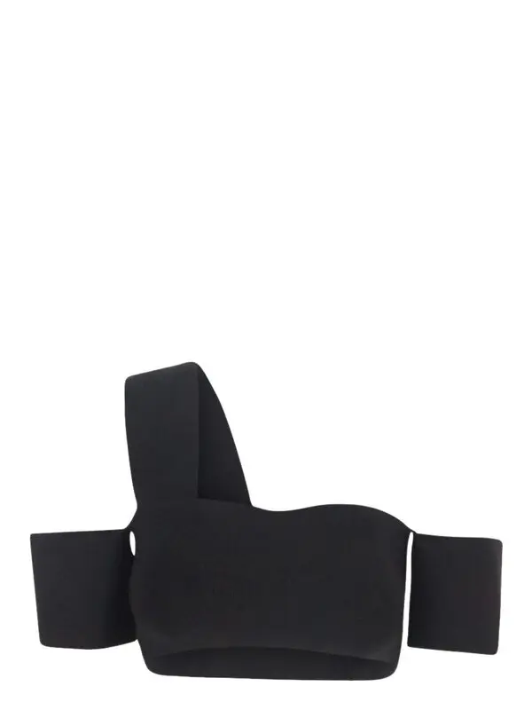 Alexander McQueen Off-shoulder Strapped Top - Black