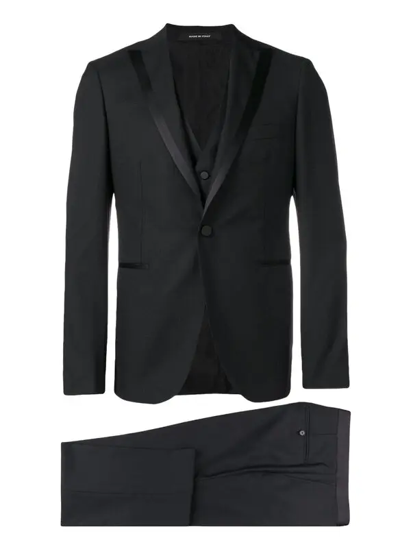 Tagliatore Three-piece Tuxedo - Black