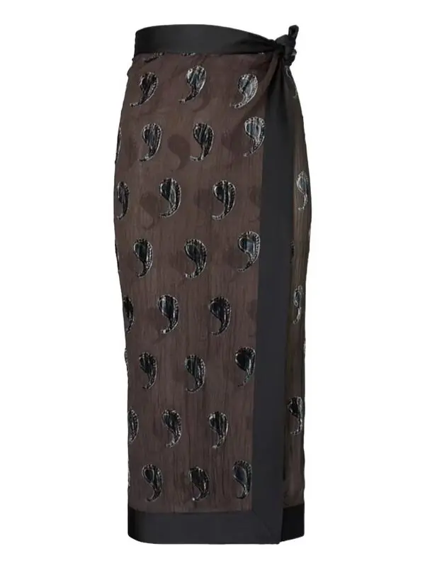 Tory Burch Paisley Pareo Skirt - Brown Paisley
