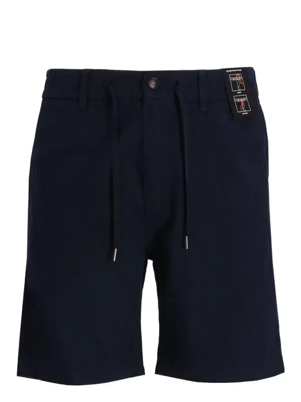 Hugo Boss Chino Shorts With Drawstring And Button Details - Black