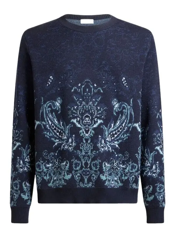 Etro Paisley Jacquard Knitted Jumper - Black