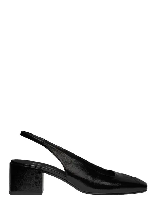 COURREGES Ac Vinyl Slingbacks - Black