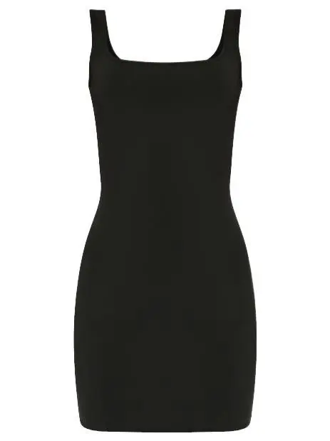 ENTIRE STUDIOS Square-neck Sleeveless Mini Dress - Black