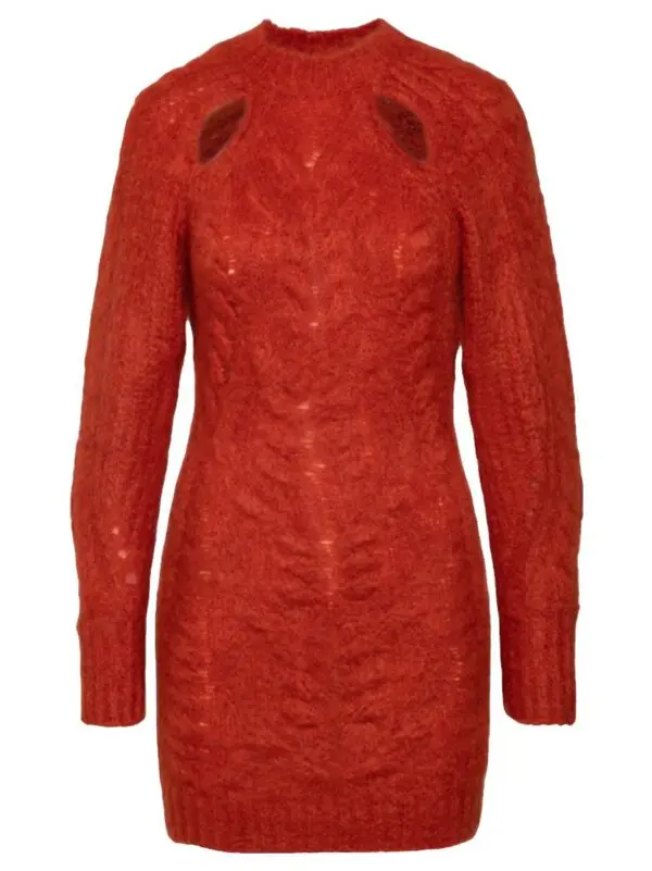 Isabel Marant Étoile Dalima Cable Short Dress - Red