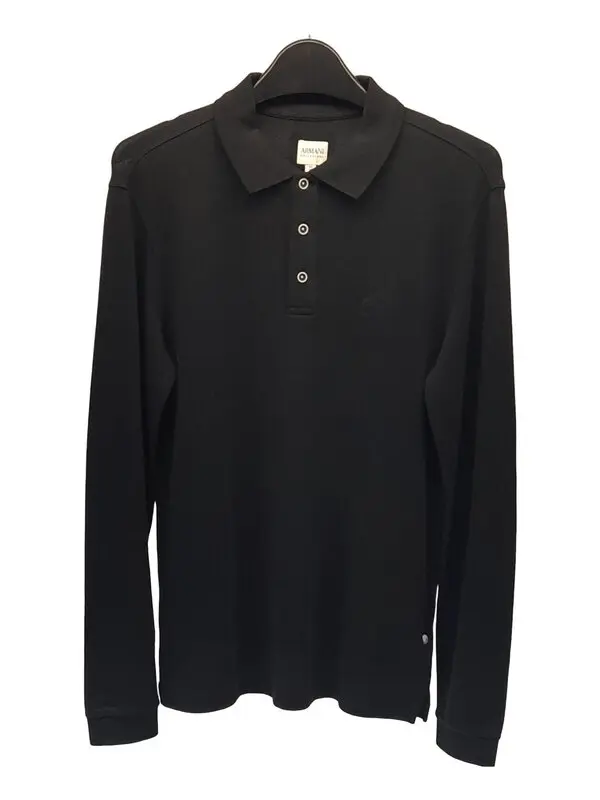 Emporio Armani Logo Lapel Polo Shirt - Black