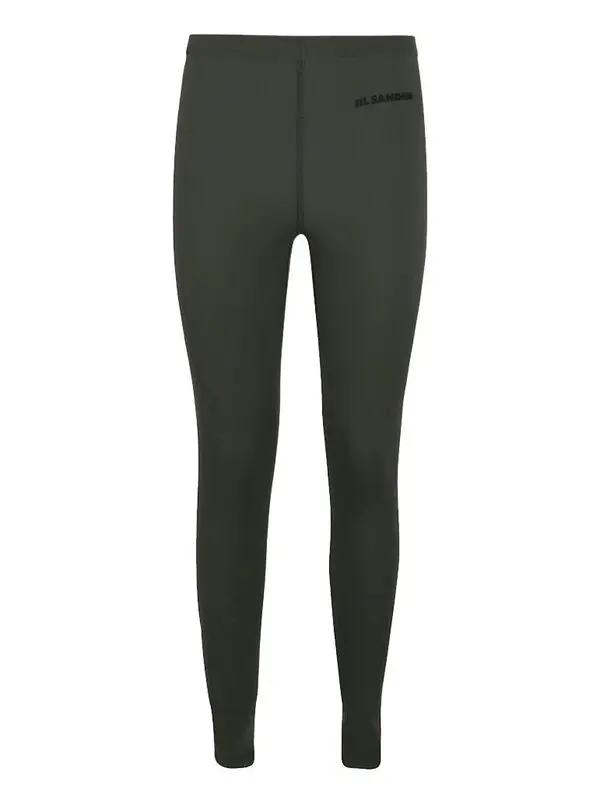 JIL SANDER Logo Printed High-waisted Leggings - Black