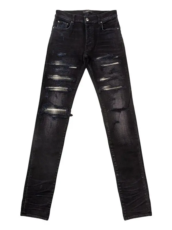 Amiri Distressed Skinny Jeans - Black