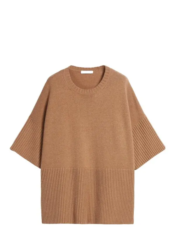 Max Mara Oversized Crewneck Knit T-shirt - Brown