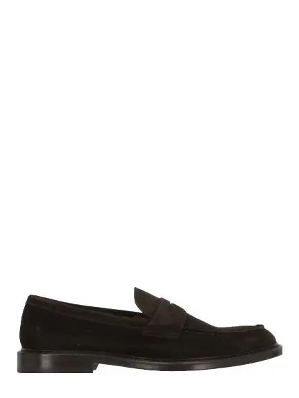 DOUCAL'S Suede Slip-on Loafers - Black