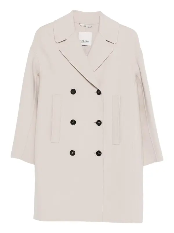 Max Mara Double Breasted Coat - White