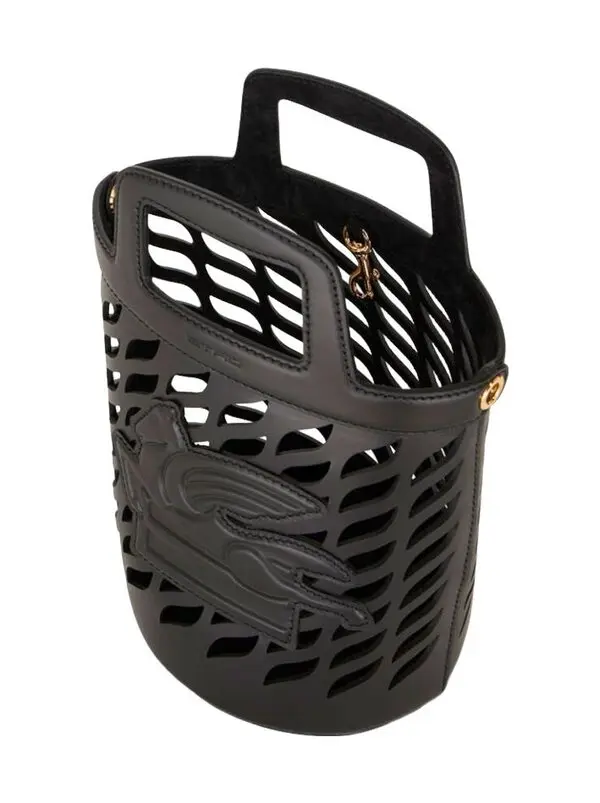 Etro Coffa Cut-out Bucket Bag - Black