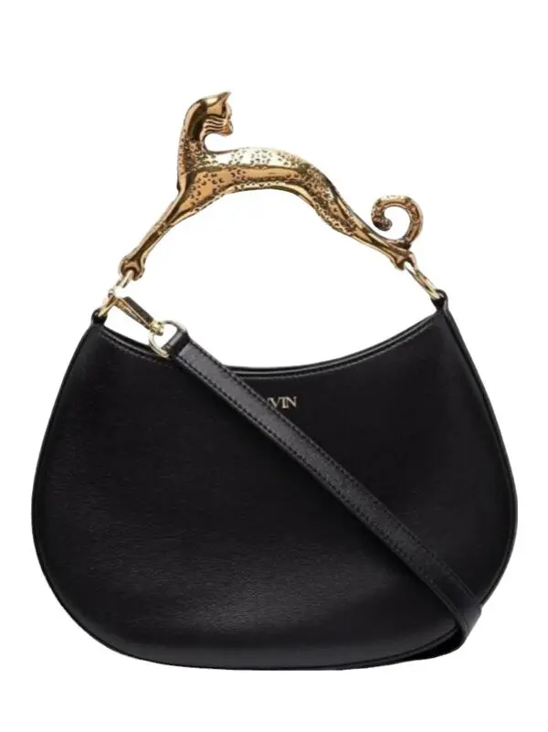 LANVIN Embellished Handle Zipped Tote Bag - Black