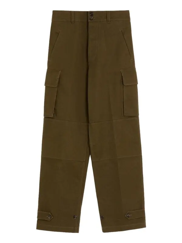 Valentino Garavani Logo Plaque Cargo Pants - Green