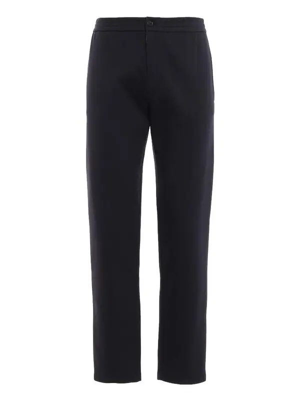 Giorgio Armani Mid-rise Tapered Trousers - Black